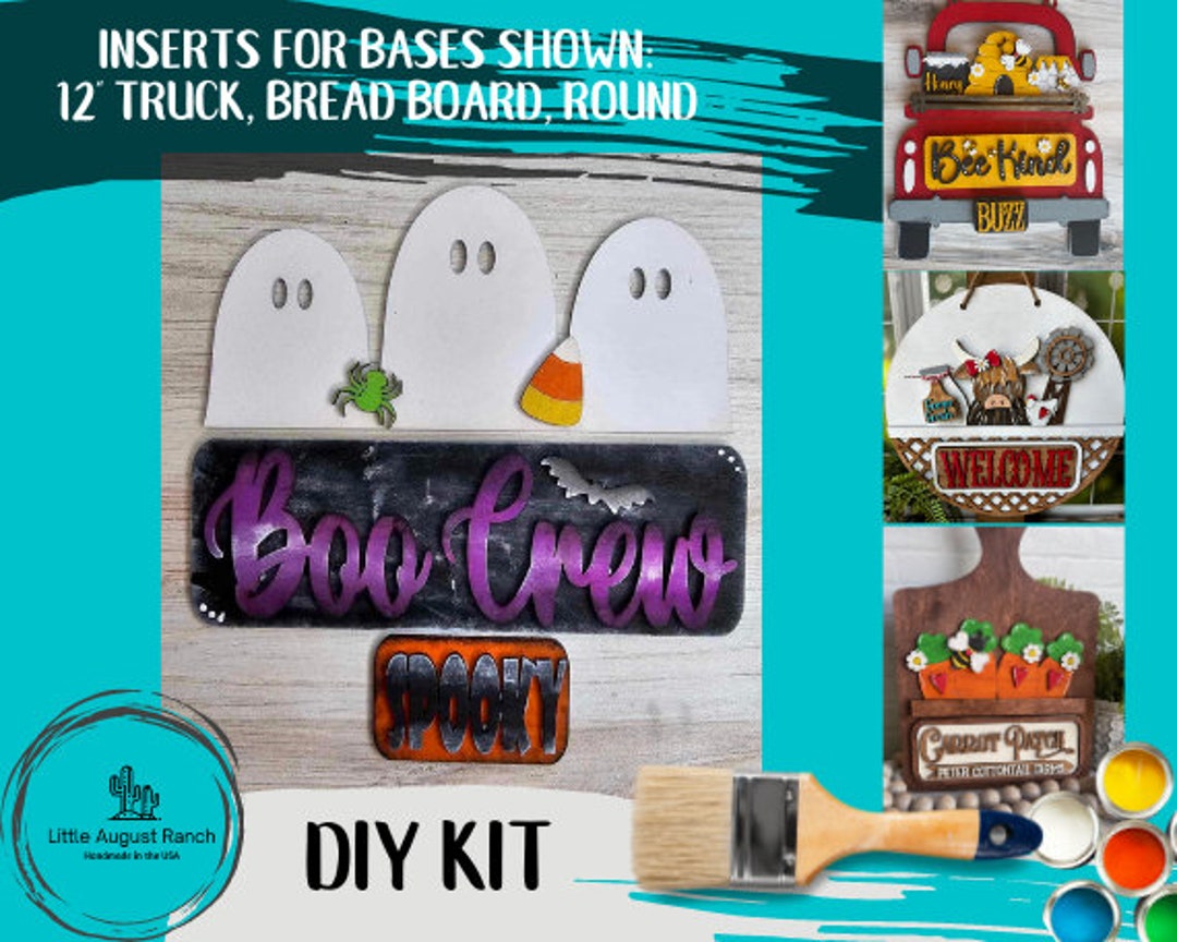 Halloween Boo Crew Insert for Large Interchangeable Truck, Round and ...