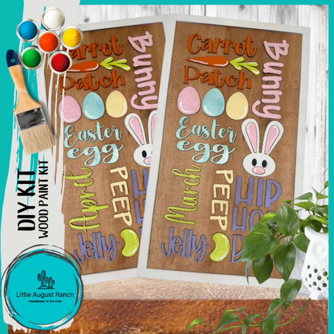 Easter March/april Word Collage DIY Wood Kit - Etsy