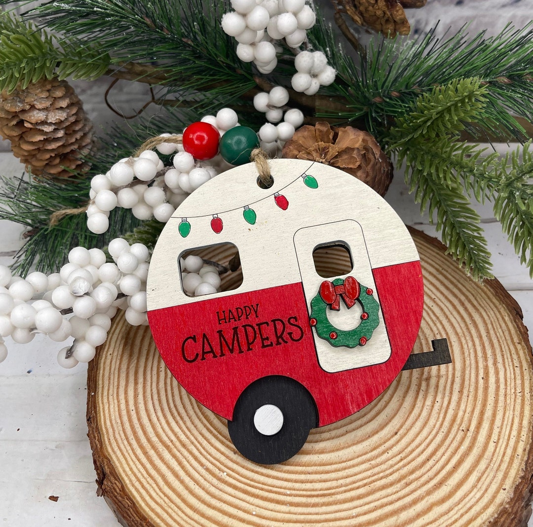 Camper Christmas Ornament - Hand Painted Christmas Ornament - Etsy