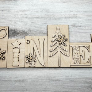 Winter Word Block - DIY Wood Blank Paint Kit - Etsy