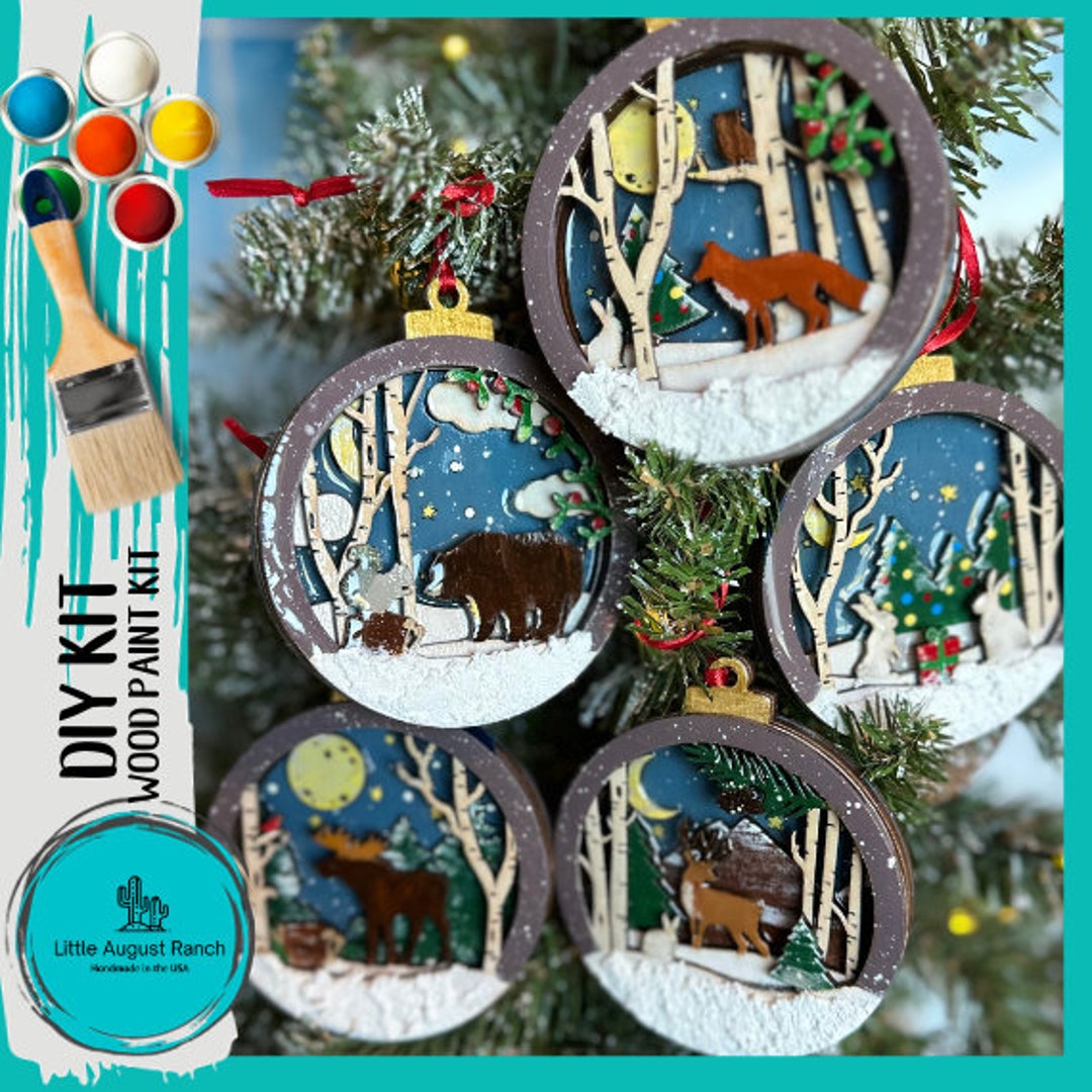 DIY Resin Christmas Woodland Ornament- Tree Ornament Wood Blanks ...