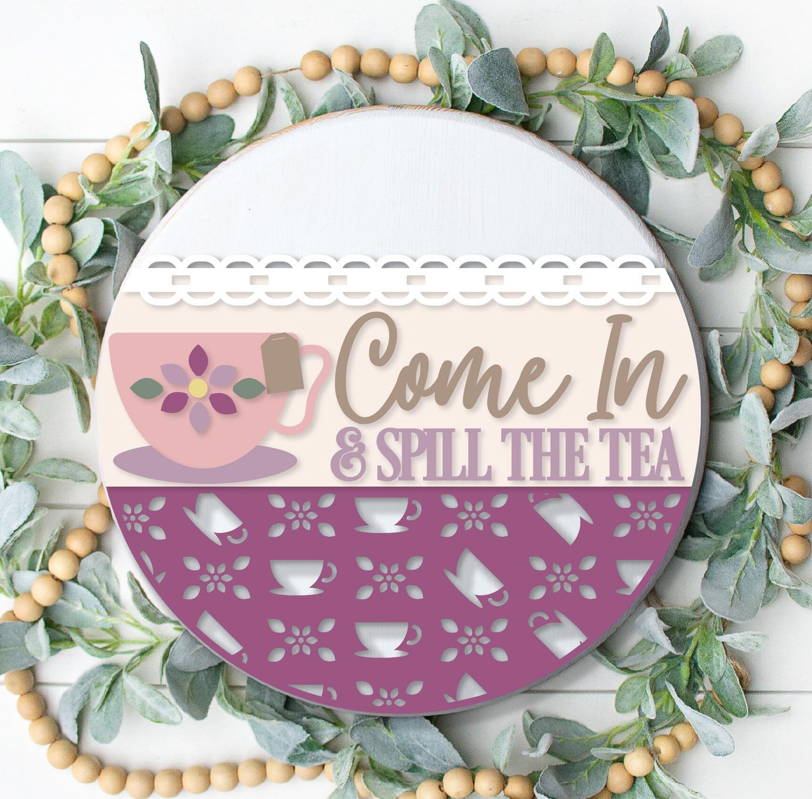 Spill the Teadoor Hanger DIY Kit - Spring Paint Kit Wall Hanging ...