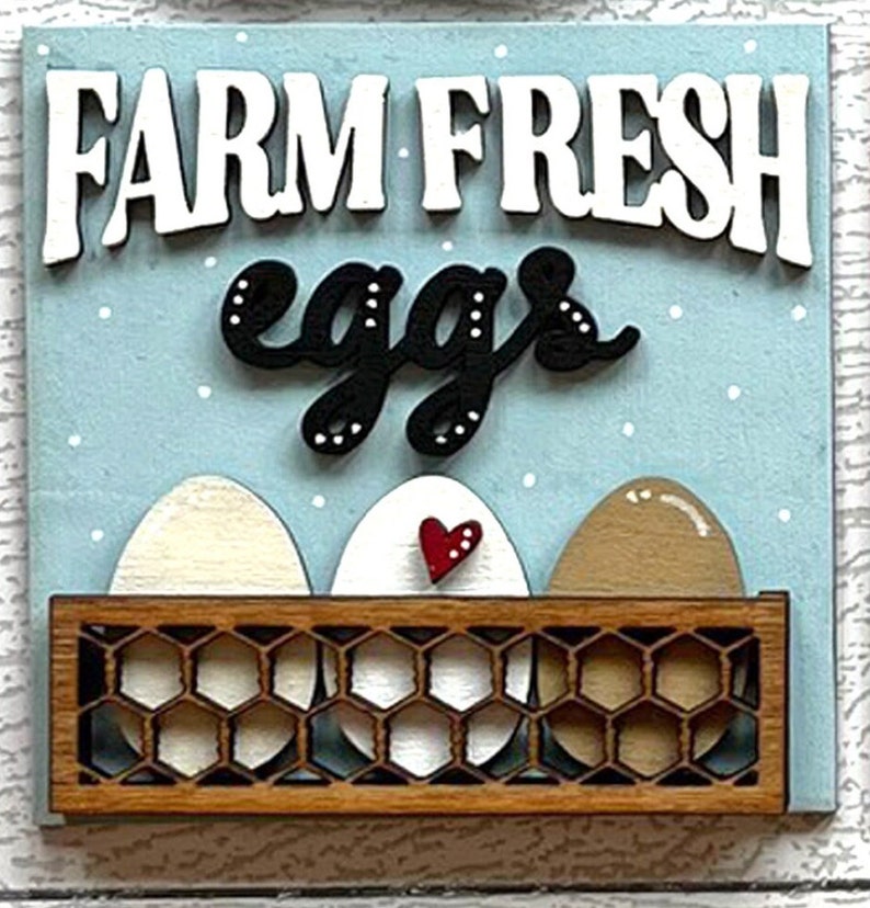 Farm Square DIY Tiles for 4.5" Frame - Wood Blanks to Paint and Craft ...
