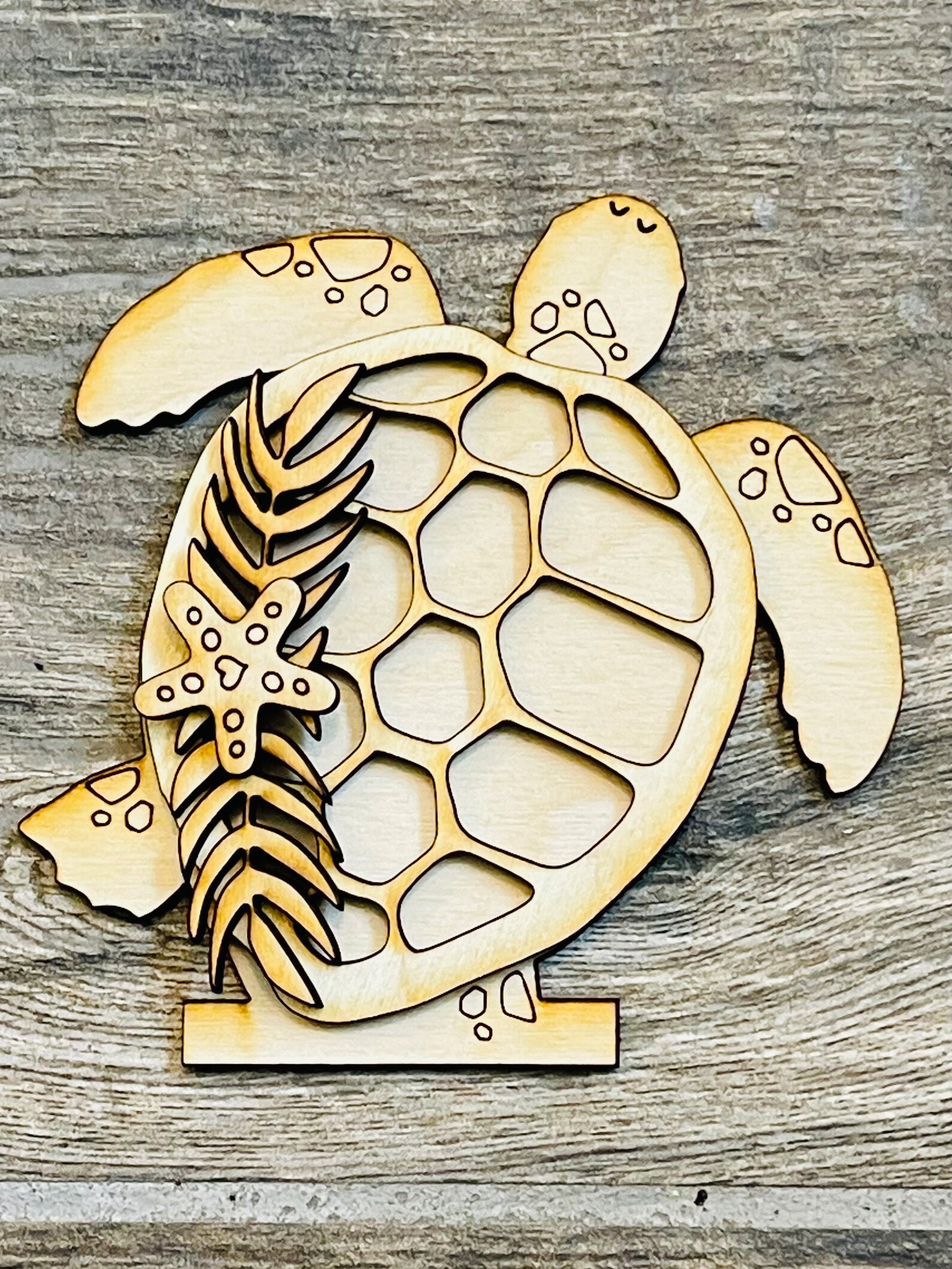 Sea Turtle Tiered Tray Turtle Themed Tiered Tray Beach - Etsy