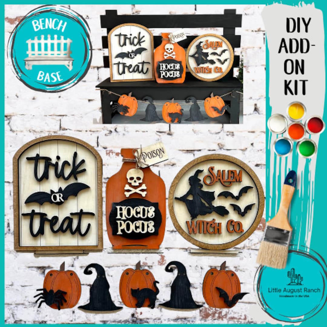 Halloween Insert for Our Bench Interchangeable Shelf Pieces , Decor for ...