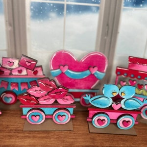 Valentine Train Set - Wood Blanks for Crafting and Painting - Etsy