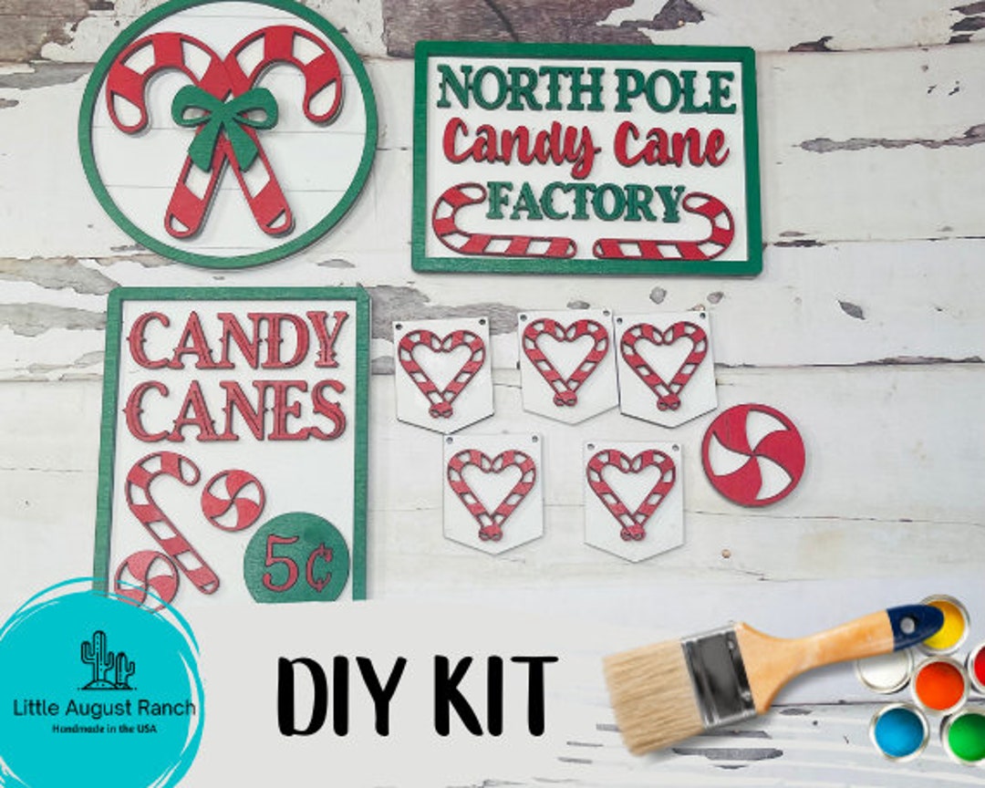 Candy Cane Tiered Tray DIY Kit - Quick and Easy Tiered Tray Bundle ...