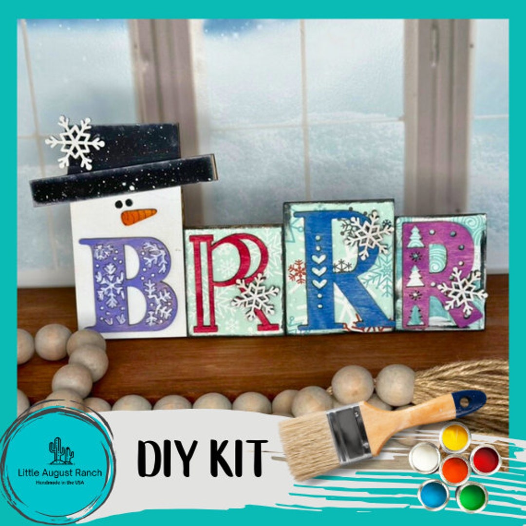 Winter Brrr Word Block - DIY Wood Blank Paint Kit - Etsy