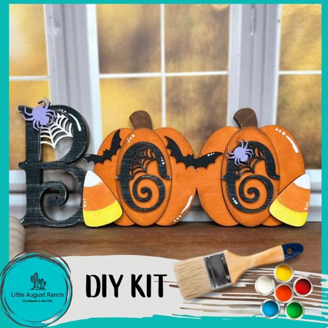 Boo Halloween Word - Wood Blanks for Painting and Crafting - Etsy