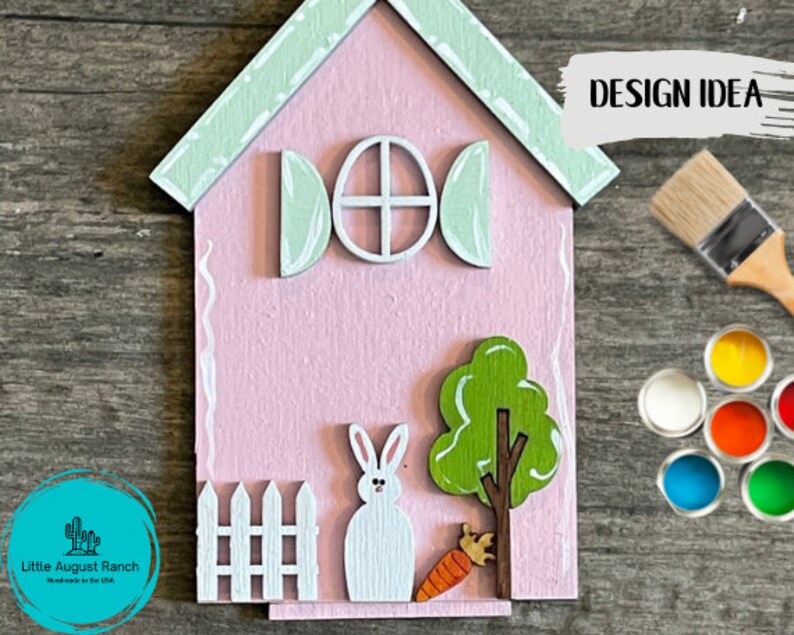 DIY Easter Standing Houses - Peter Cottontail Village - Easter Wood ...