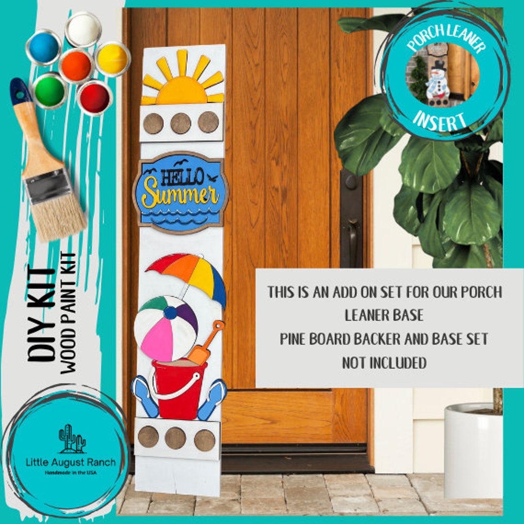 Hello Summer Add on Kit for Porch Leaner Toppers DIY Kit - Wood Blanks ...