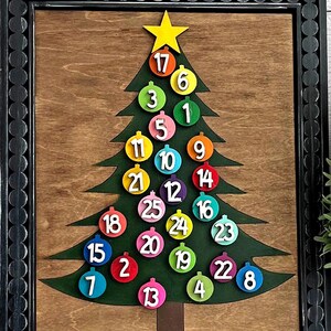 Christmas Tree Countdown Calendar DIY Wood Kit- DIY Wood Blank for ...