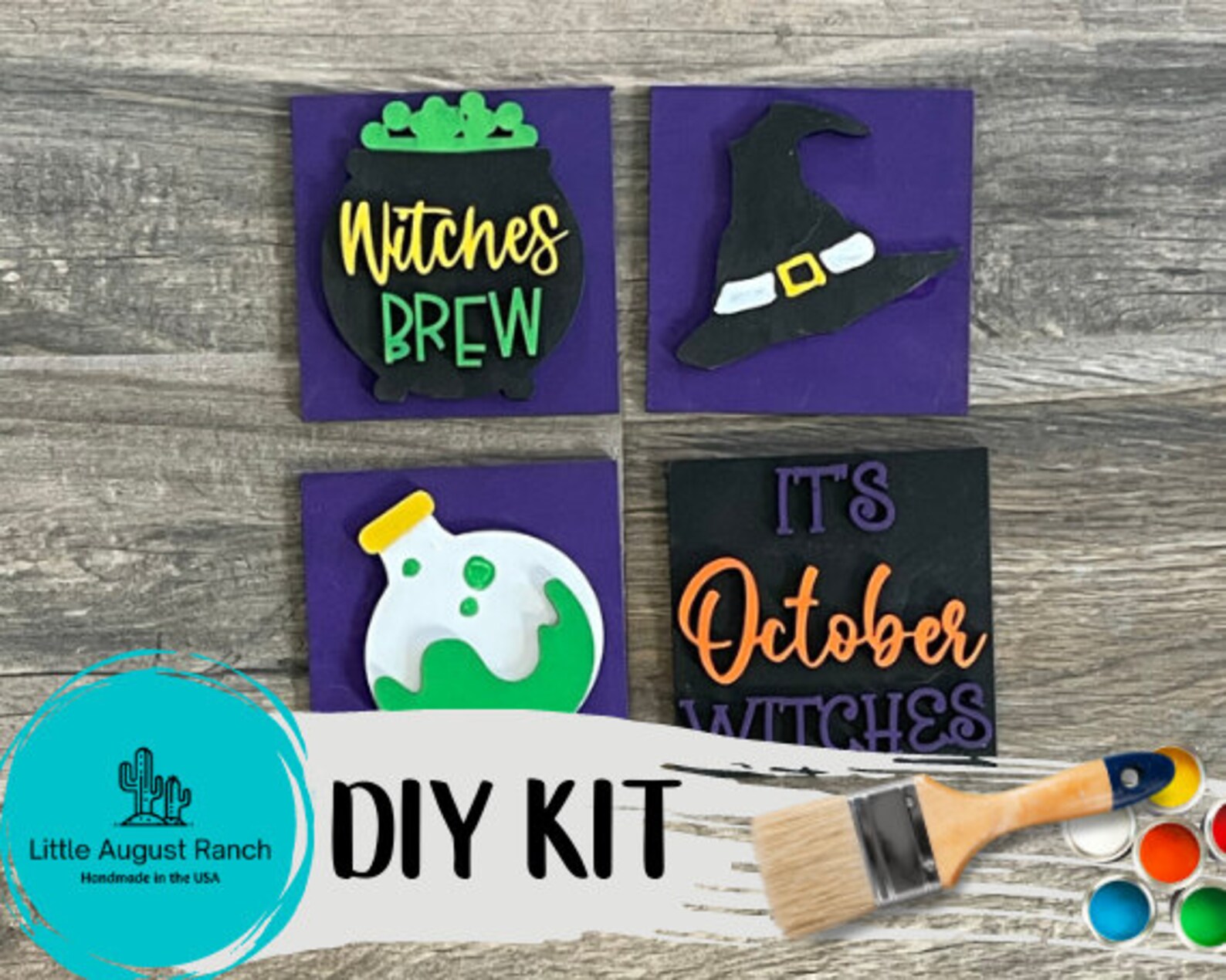Tiered Tray Halloween Witch - DIY Leaning Ladder Insert Kit ...