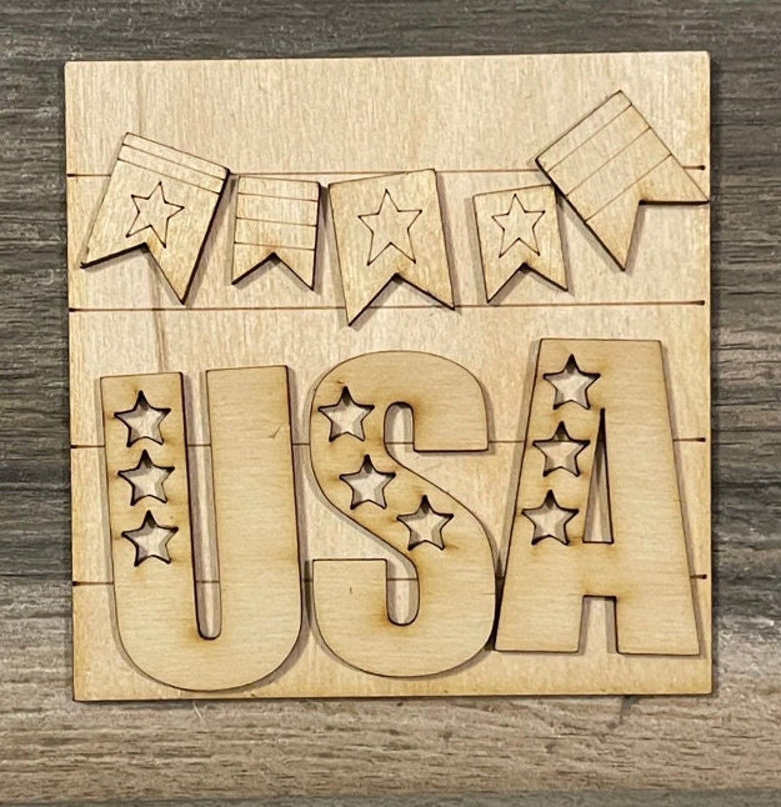 4th of July Leaning Ladder Insert Kit - Tiered Tray Paint Kit ...