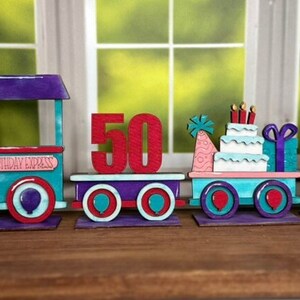Birthday Train Set - Wood Blanks for Crafting and Painting - Etsy