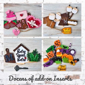 Flower Pot Base DIY Interchangeable Decor - Wood Blank for Painting ...