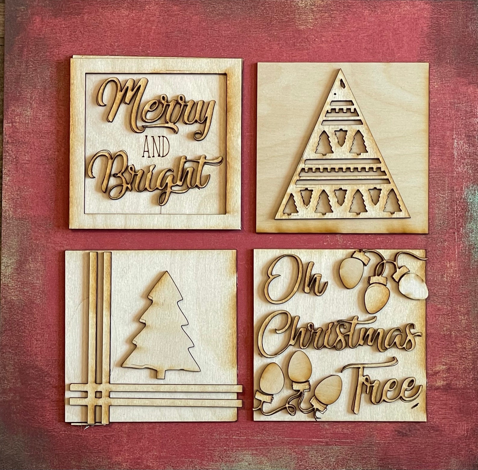 Tiered Tray Christmas Tree - DIY Leaning Ladder Insert Kit ...