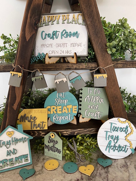 Craft Room Tiered Tray Set Craft Studio Tiered Tray - Etsy