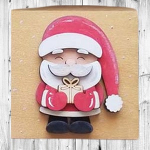 Santa Merry Christmas Inserts for House Frames Interchangeable 7 Piece ...