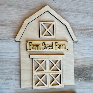 Farm DIY - Standing Farm Set Base - DIY Wood Paint Kit - Chicken ...