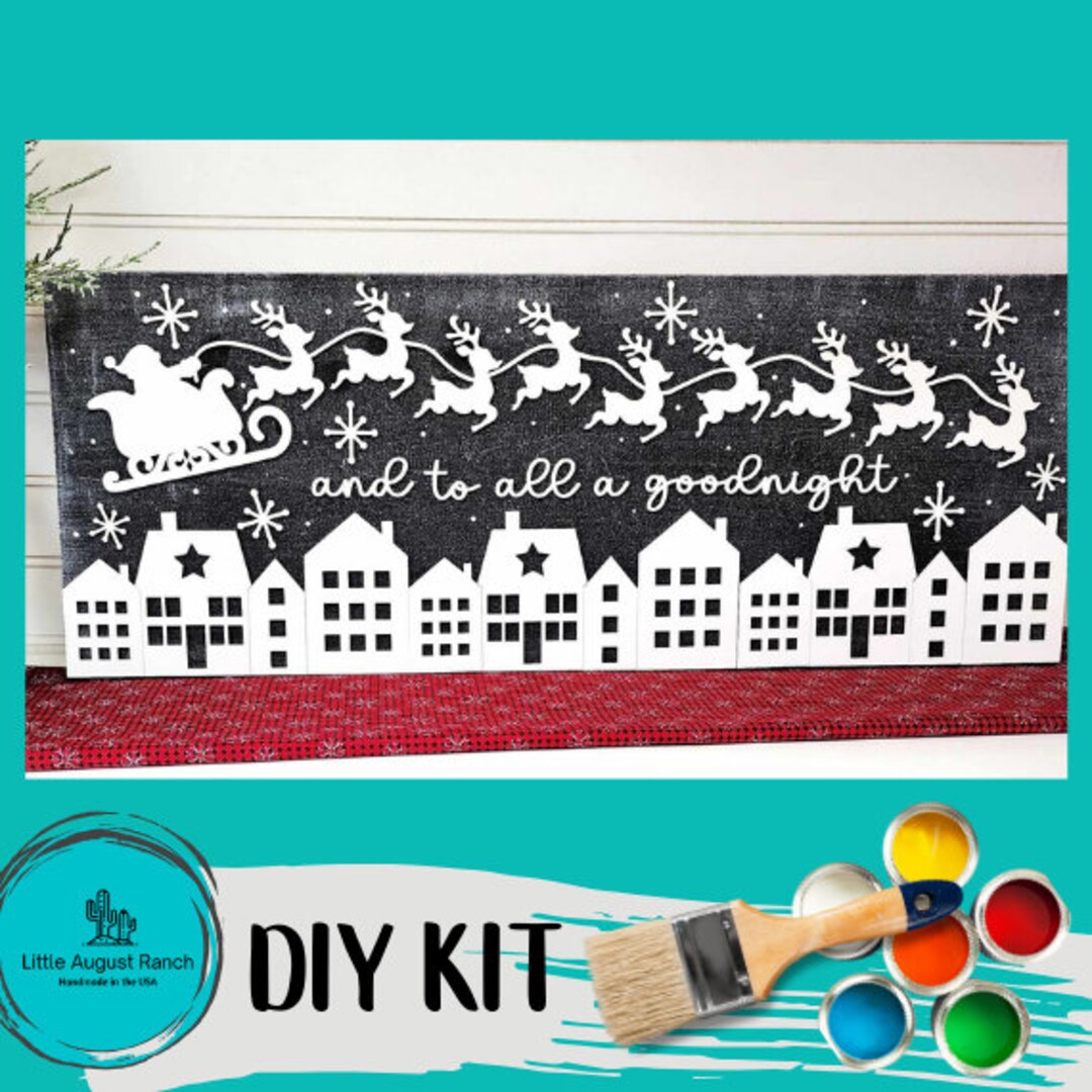 Santa Sleigh Large Christmas Sign DIY Wood Blanks for Painting and to ...