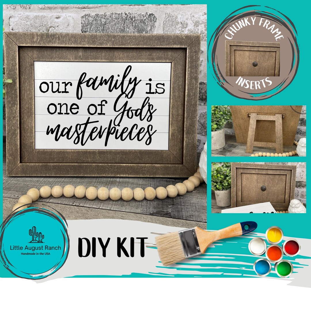 Our Family is a Masterpiece, Chunky Interchangeable Base Sign Insert ...