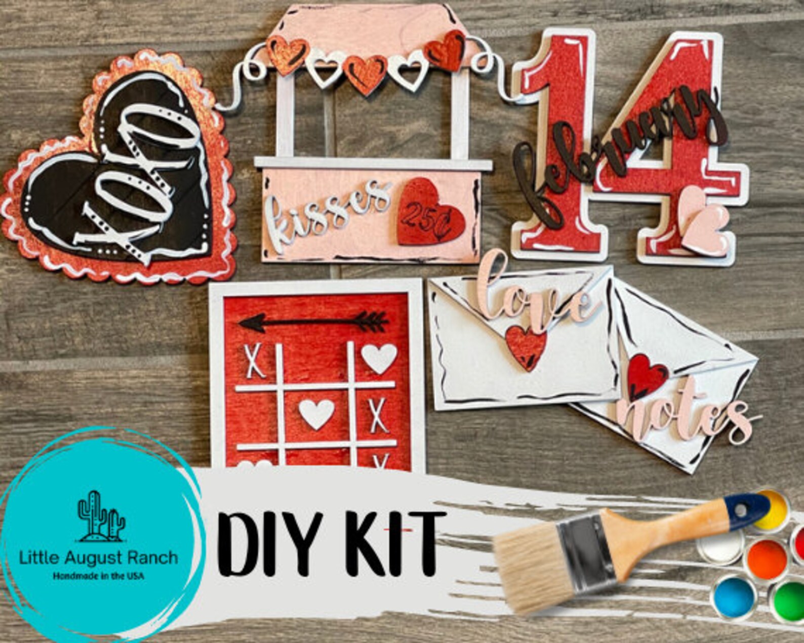 DIY Valentines Tiered Tray - Kissing Booth Tier Tray Bundle - Tiered ...