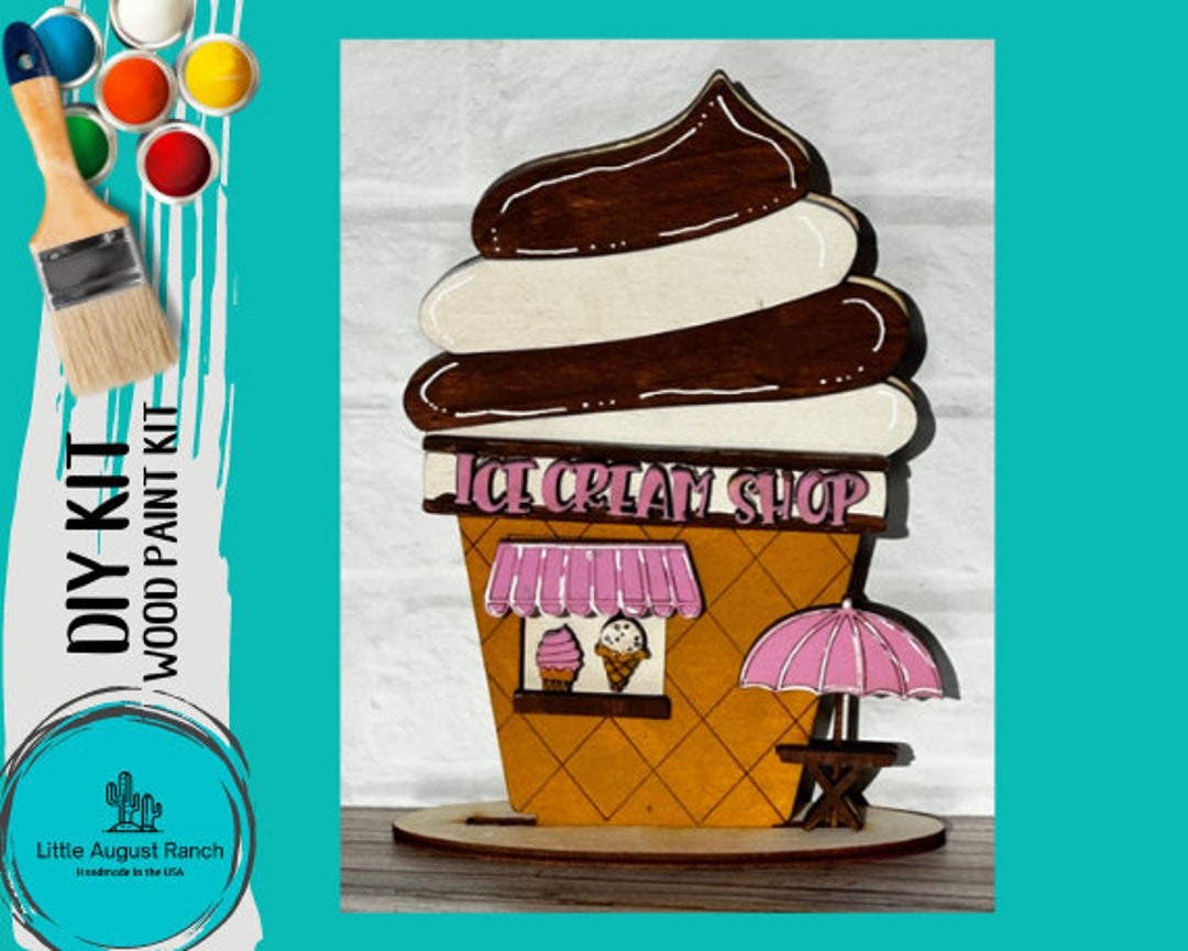 DIY Ice Cream Shop Standing Piece - Walkup Ice Cream Village Piece ...