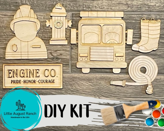 DIY Firefighter Tiered Tray Fireman Enforcement Tier Tray - Etsy