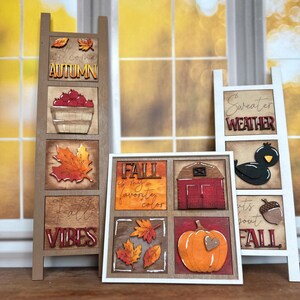 Fall Tiny Tile for Interchangeable Frame Wood Decor - DIY Home Decor - Etsy
