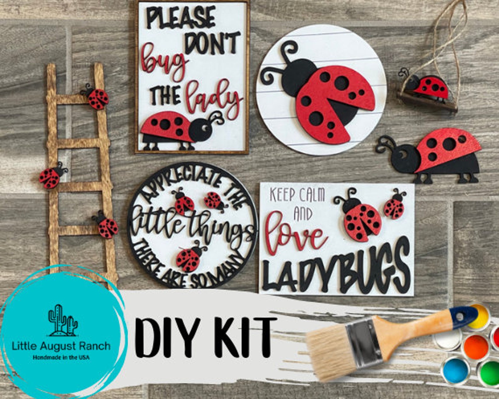 Ladybug Tiered Tray DIY- Garden Tier Tray Bundle - Summer Tiered Tray ...