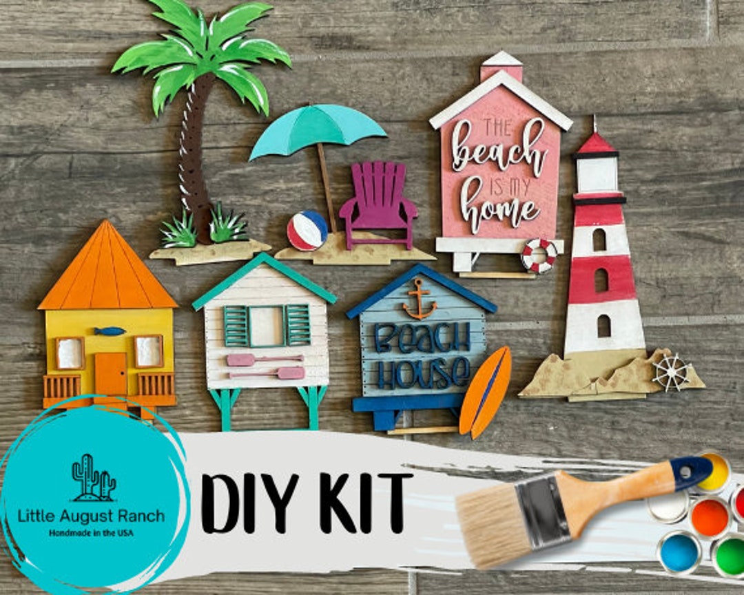 DIY Beach Standing Pieces - Beach Village - Beach Wood Blank Kit - Wood ...