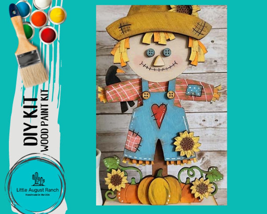 Scarecrow DIY - Fall DIY Paint Kit - DIY Shelf Decor - Etsy