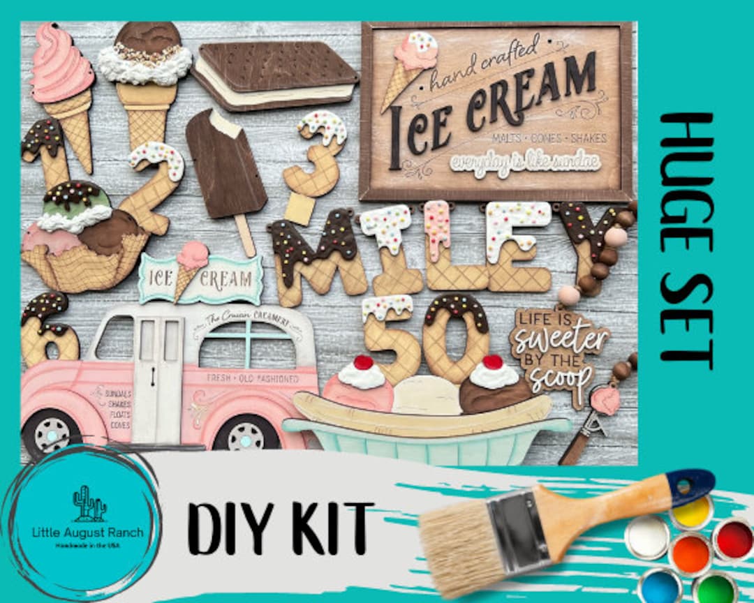 DIY Old Fashion Ice Cream Shop Decor - Ice Cream Truck- Tier Tray ...