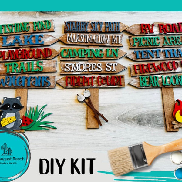 Wood Camping Sign - Etsy