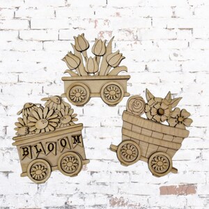 Spring Train Set - Wood Blanks for Crafting and Painting - Etsy
