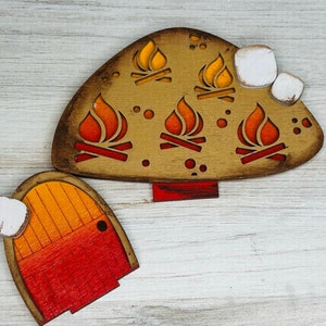S'more Campfire DIY Interchangeable Decor Inserts - Wood Paint Kit - Etsy