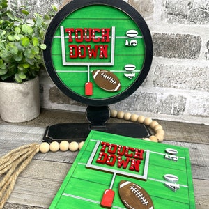Football DIY Tabletop Round/square Sign Holder - Wood Blanks for ...