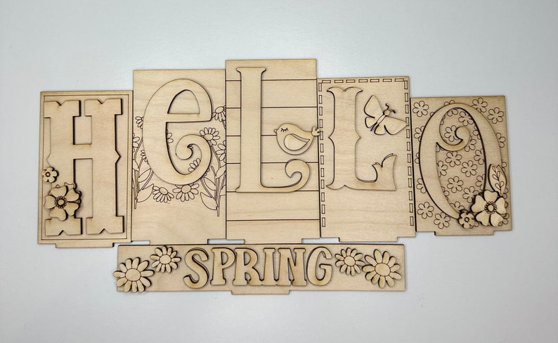 Spring/summertime Reversible Block - DIY Wood Blank for Painting and ...