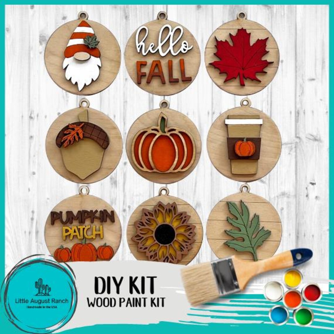 DIY Fall Tree Ornament Wood Blanks - Traditional Halloween Ornaments - Etsy