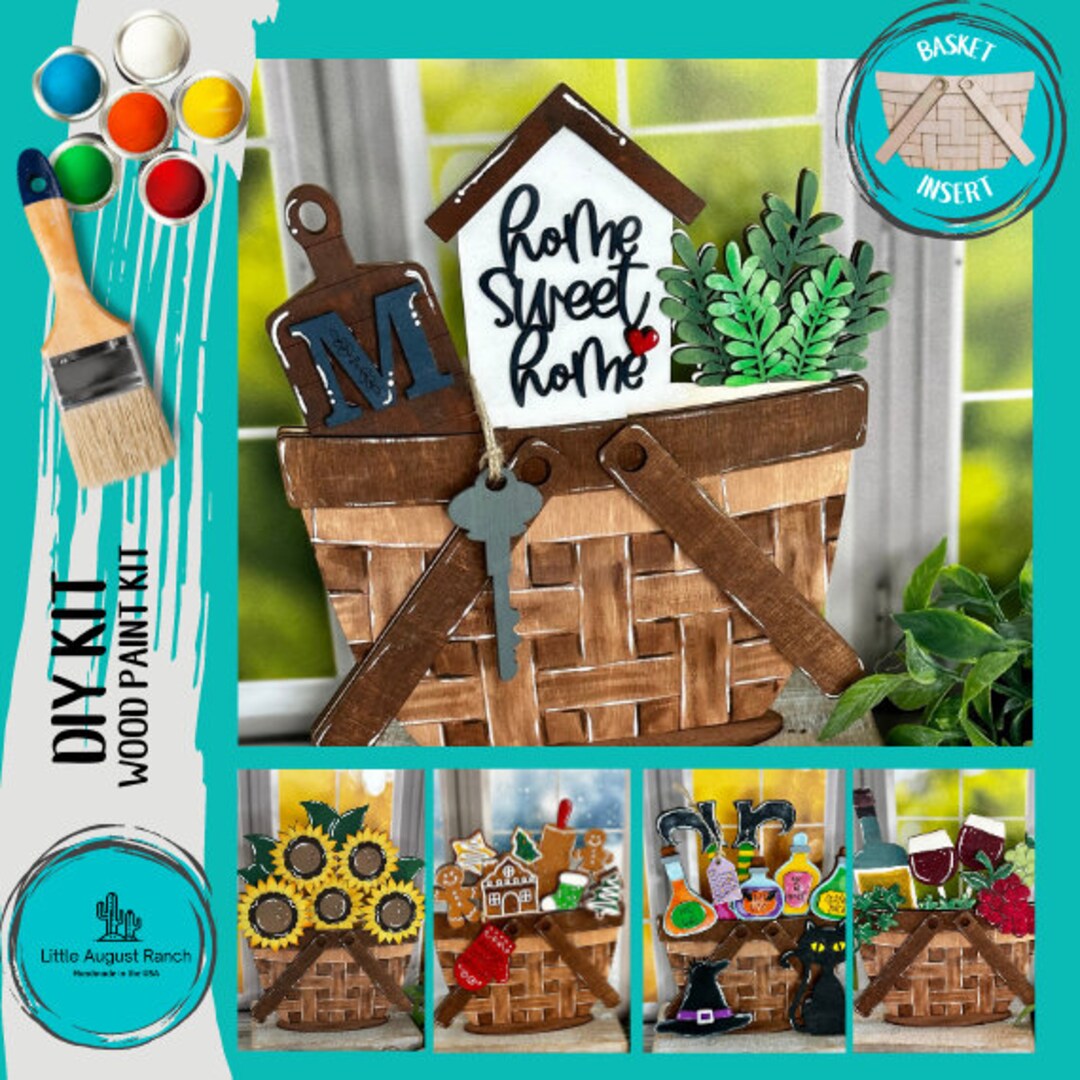 DIY Home Sweet Home Insert for Interchangeable Basket Decor - Wood ...