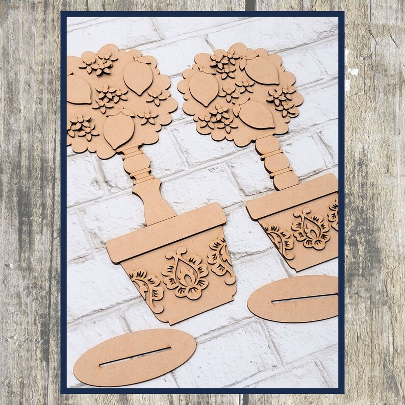 Topiary Lemon Tree Pair - DIY Wood Blanks for Painting and Crafting - Etsy