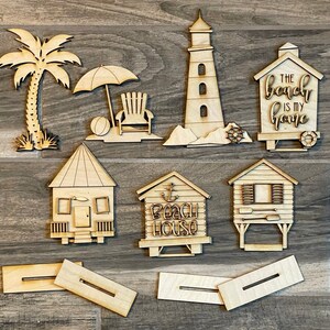 DIY Beach Standing Pieces - Beach Village - Beach Wood Blank Kit - Wood ...