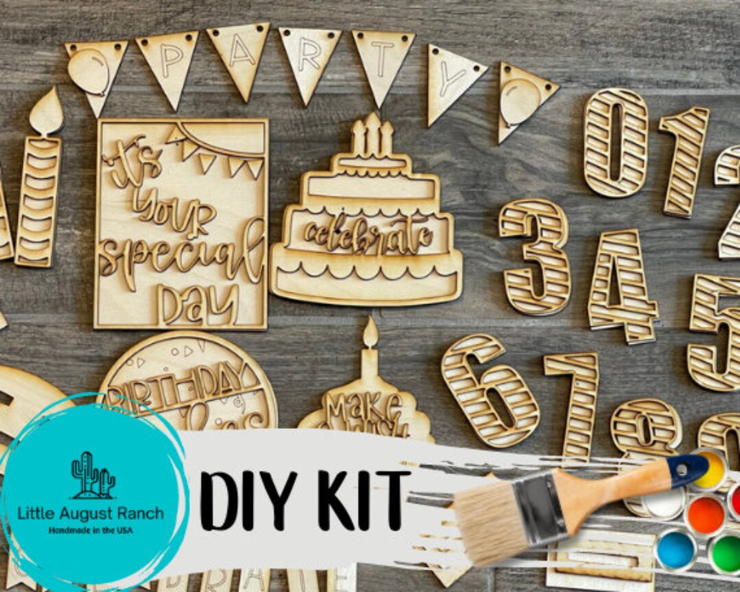 DIY Birthday Tiered Tray Bundle - HUGE Cake Tiered Tray Kit - Party ...
