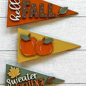 Fall Pennant Sign Fall Add-on - Wood Blanks to Paint and Craft - Etsy