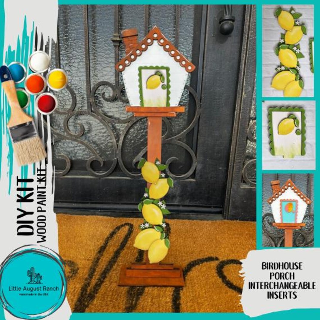 Lemon Interchangeable Add on Set for Our Birdhouse Base- Wood Blanks ...