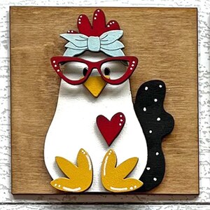 Farm Square DIY Tiles for 4.5" Frame - Wood Blanks to Paint and Craft ...