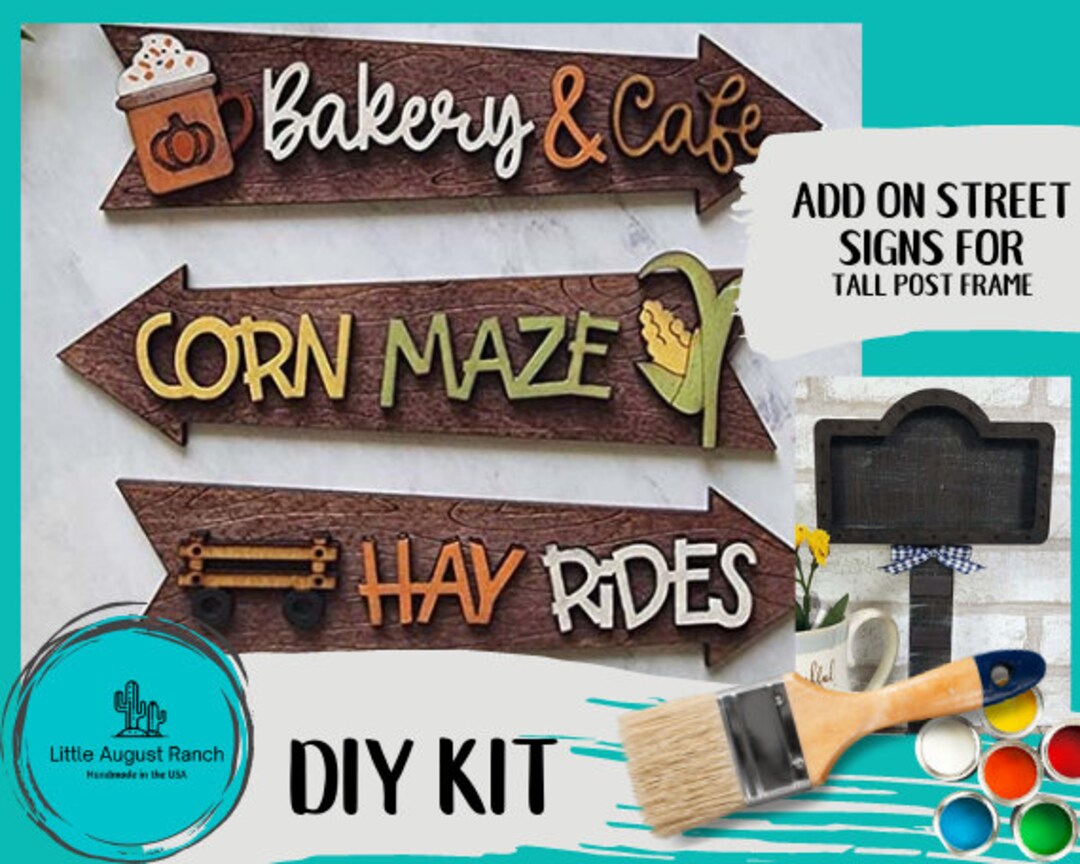 Harvest Market DIY Wood Sign - Add on Street Signs - Wood Kit - Etsy