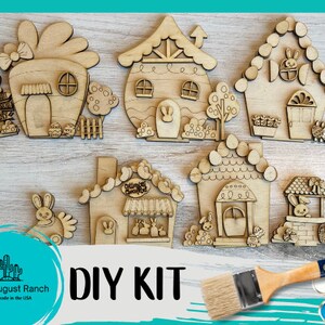 DIY Easter Standing Houses - Peter Cottontail Village - Easter Wood ...
