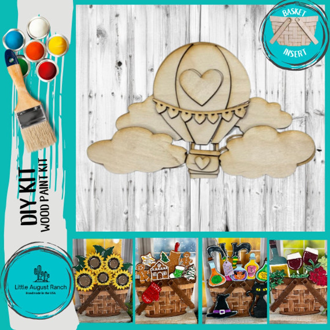 DIY Hot Air Balloon Insert for Interchangeable Basket Decor - Wood ...